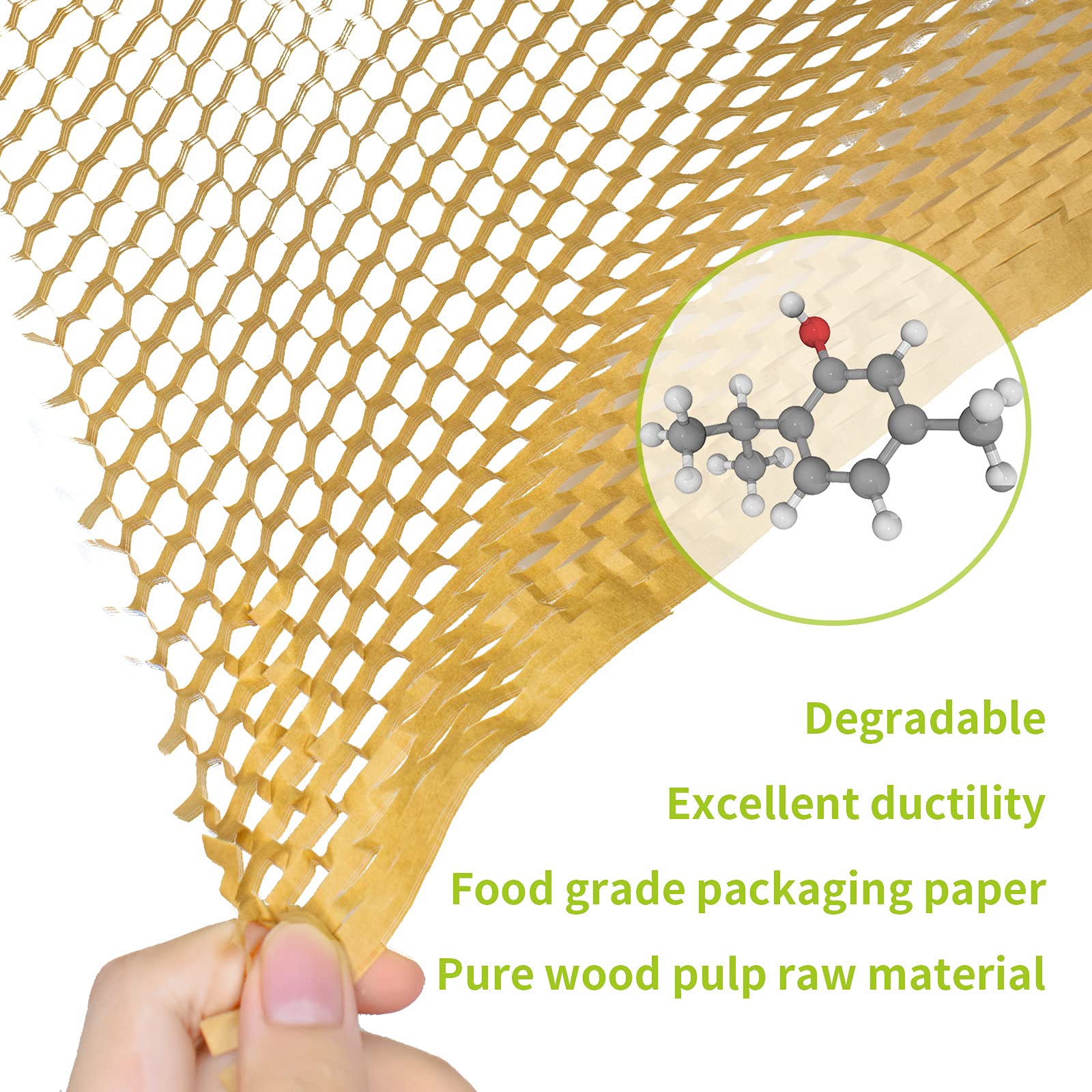 PPH-Sisy Honeycomb Packing Paper (15"x130') Bubble Wrap for Packing - Moving Wrapping Paper,Recyclable and Biodegradable Bubble Wrap for Moving/Shipping/Packing
