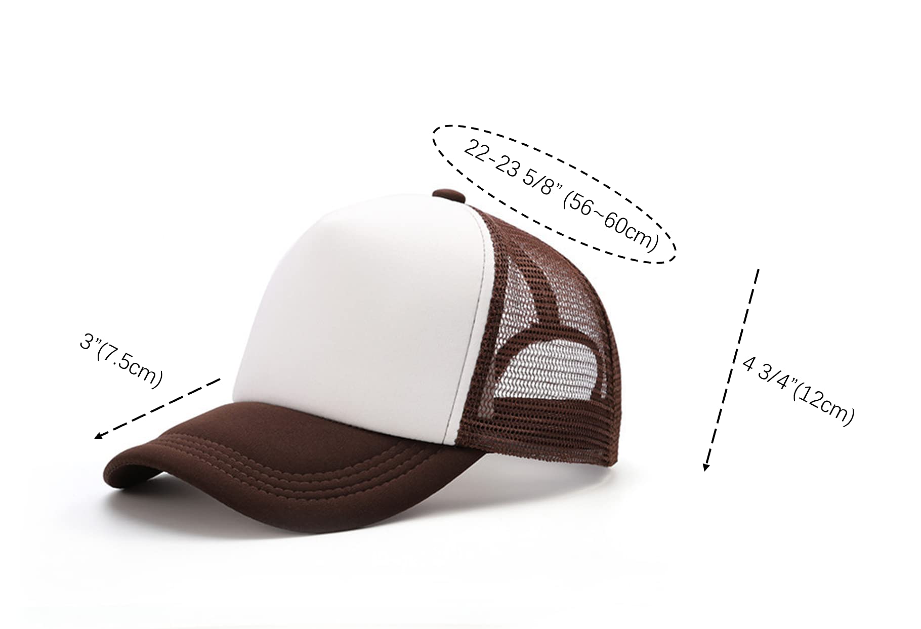 Zoxin Adjustable Snapback 5 Panel Polyester Foam Front Mesh Back Trucker Hat (Green and White)