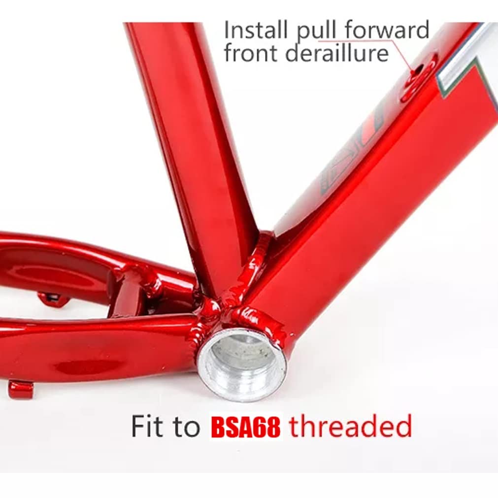 YOJOLO MTB Frame 27.5/29er Hardtail Mountain Bike Frame 15''/17''/19'' Aluminum Alloy Disc Brake Bicycle Frame Quick Release Axle 135mm BSA68 Routing Internal (Color : White, Size : 27.5x17'')