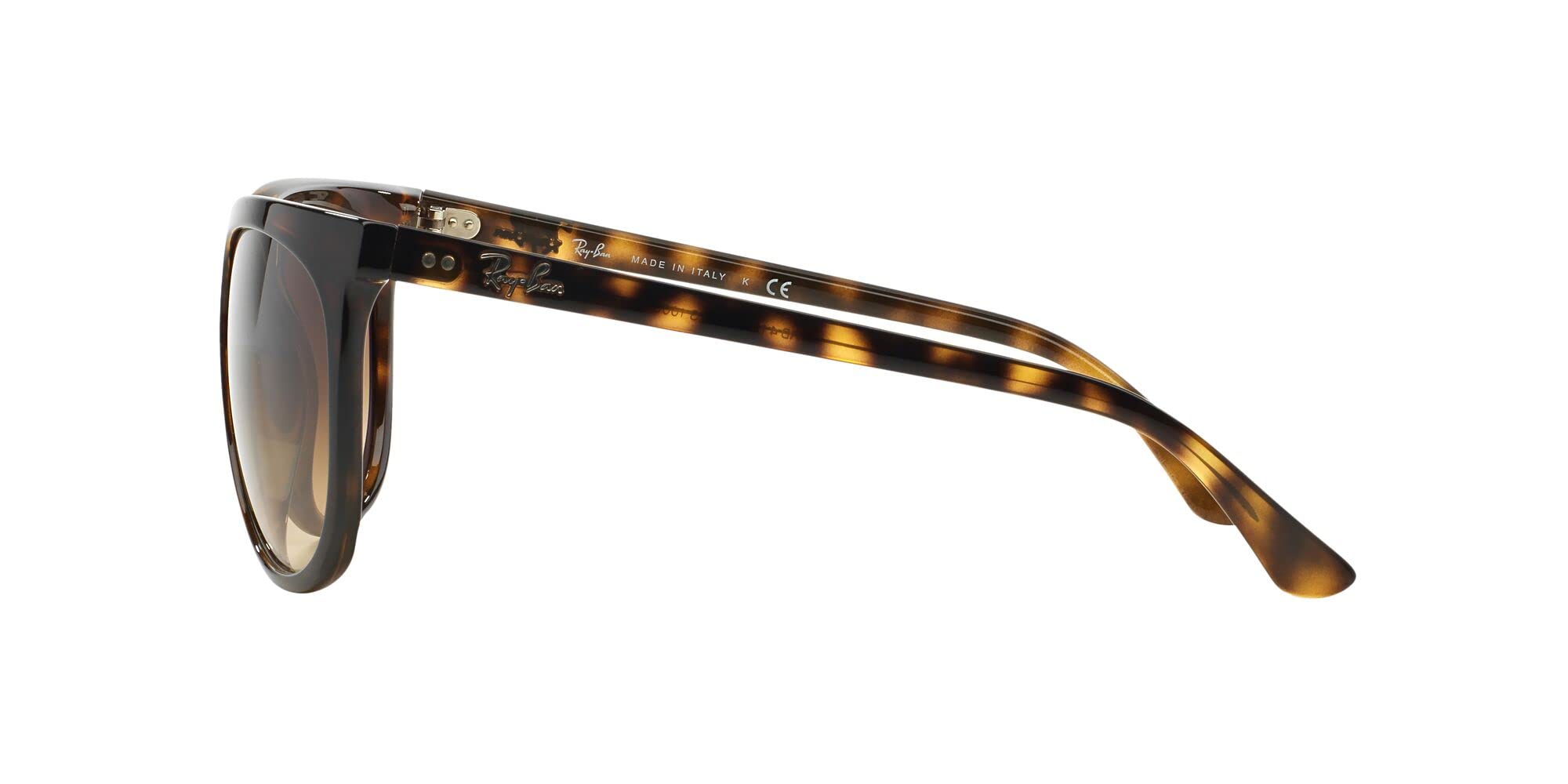 Ray-Ban Women's RB4126 Cats 1000 Butterfly Sunglasses, Black/Clear Gradient Grey, 57 mm
