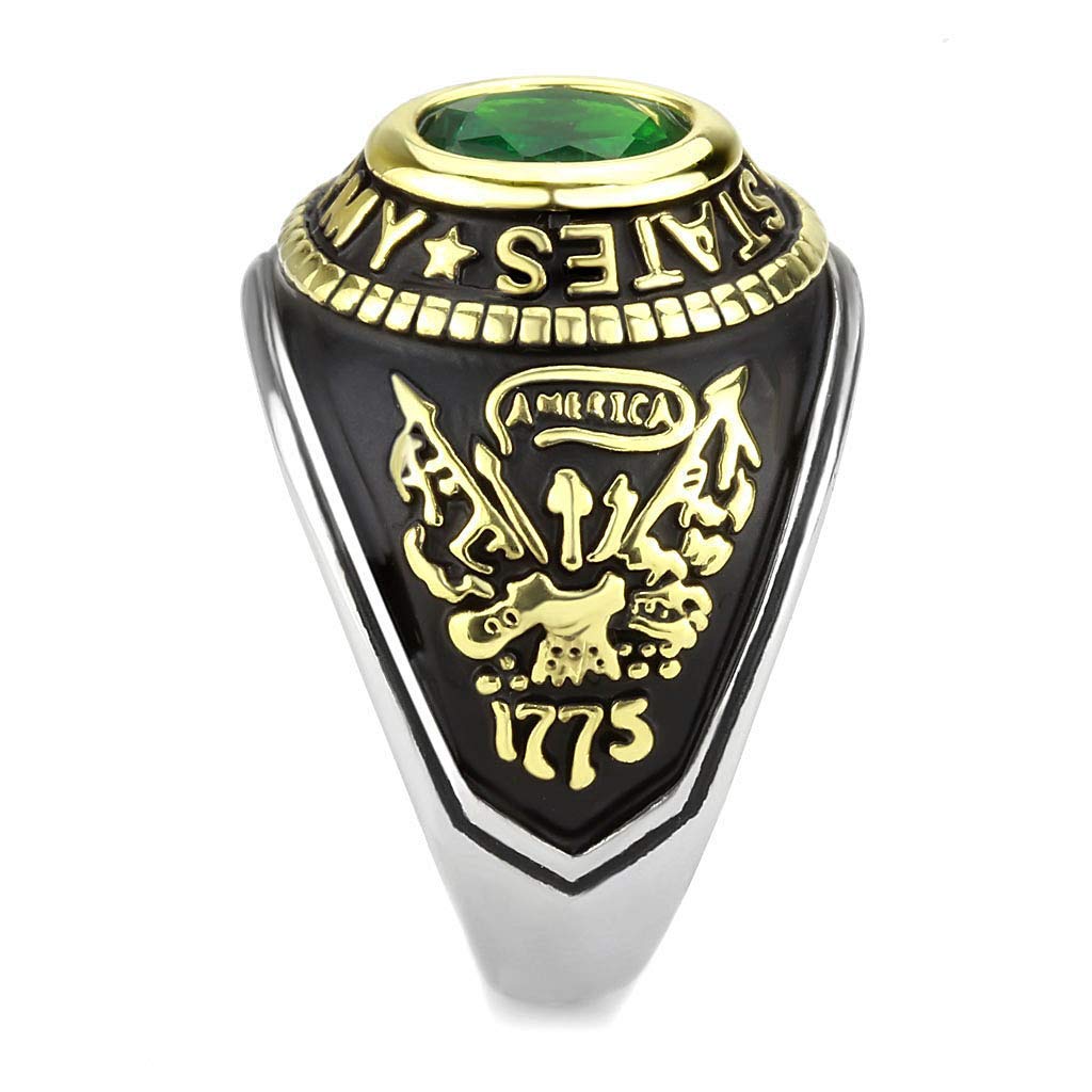 YVO Customizable Unisex Army Ring - Free Engraving Included - Size 9