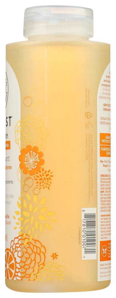 The Honest Company Bubble Bath, Sweet Orange Vanilla, 12 Ounce (3 Bottles)
