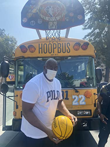 Veniceball x Hoopbus Grippy Indoor/Includes Pump Real Yellow PU Leather (29.5 NBA Basketball Size)