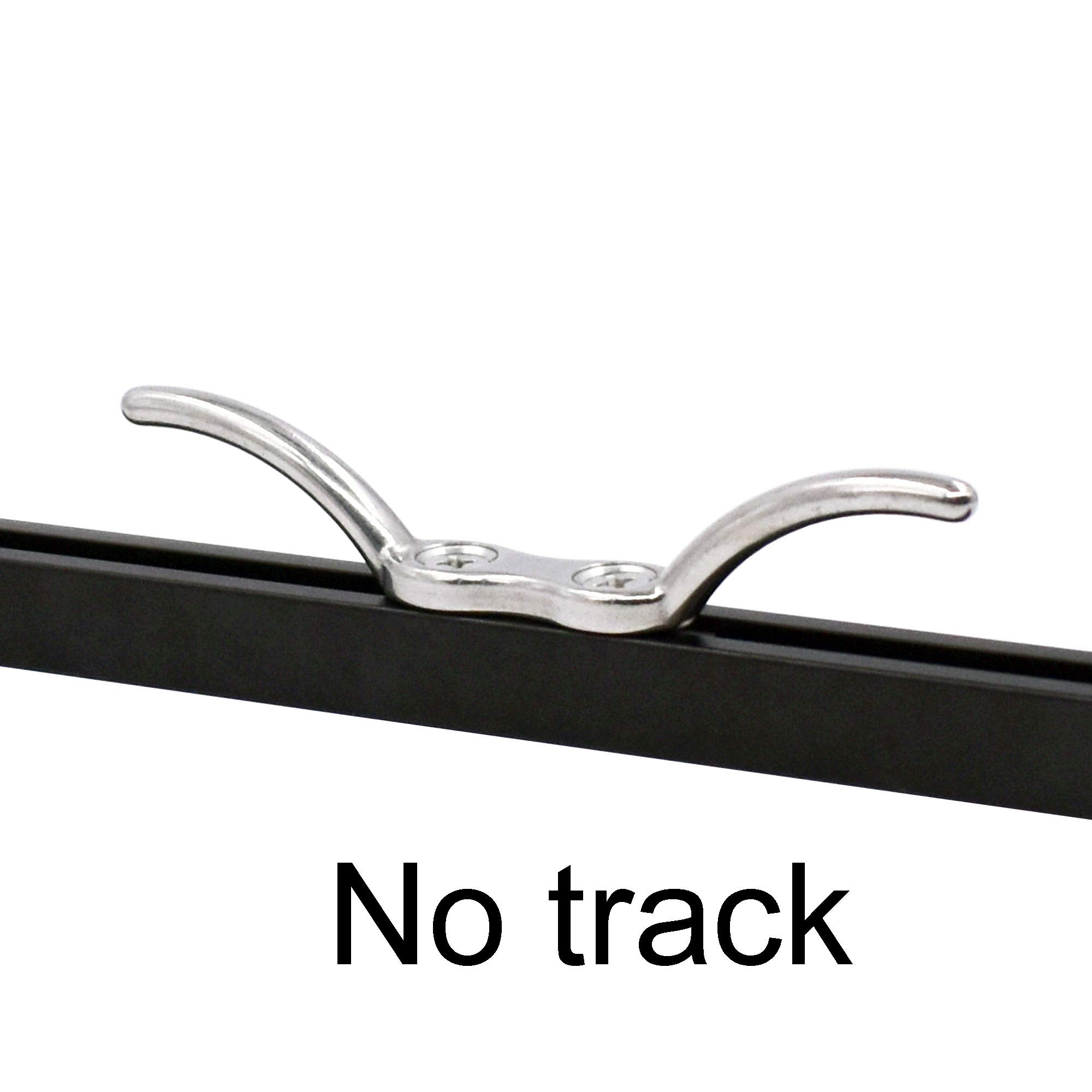 YYST Stainless Steel Track Mount Line Cleat for Kayak Track - No Track (1)