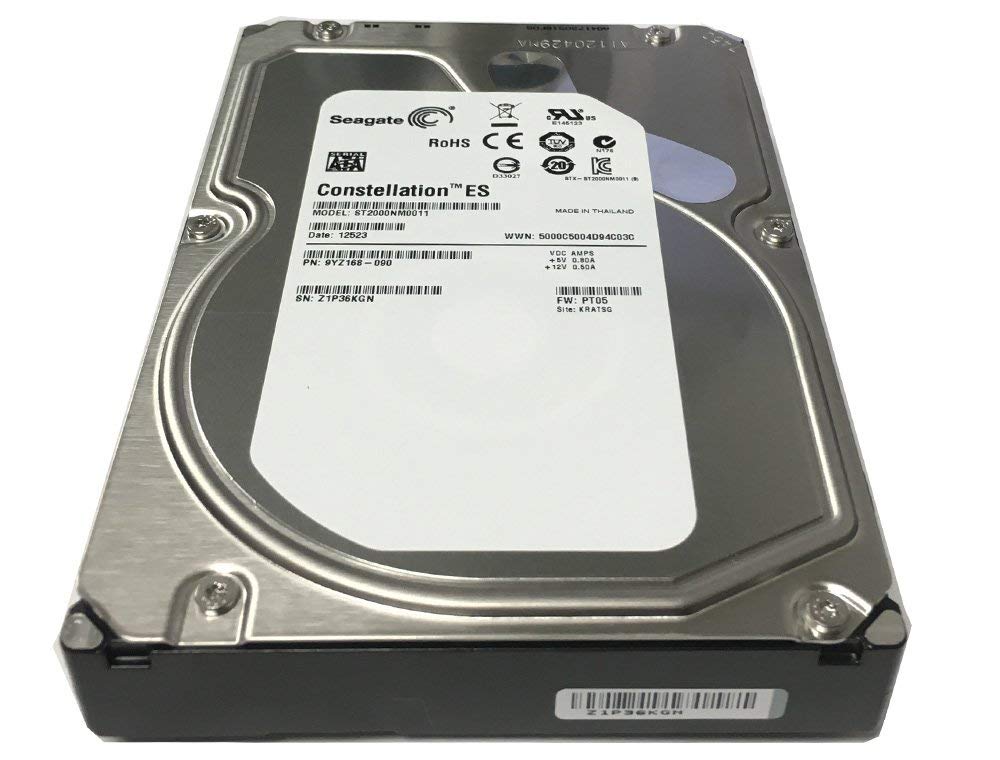 Seagate Constellation ES ST2000NM0011 2TB 7200 RPM 64MB Cache SATA 6.0Gb/s 3.5in Enterprise Hard Drive - w/3 Year Warranty (Cut Label) (Renewed)