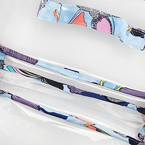 Vera Bradley Women's 4 Piece Cosmetic Makeup Organizer Bag Set, Butterfly By, One Size