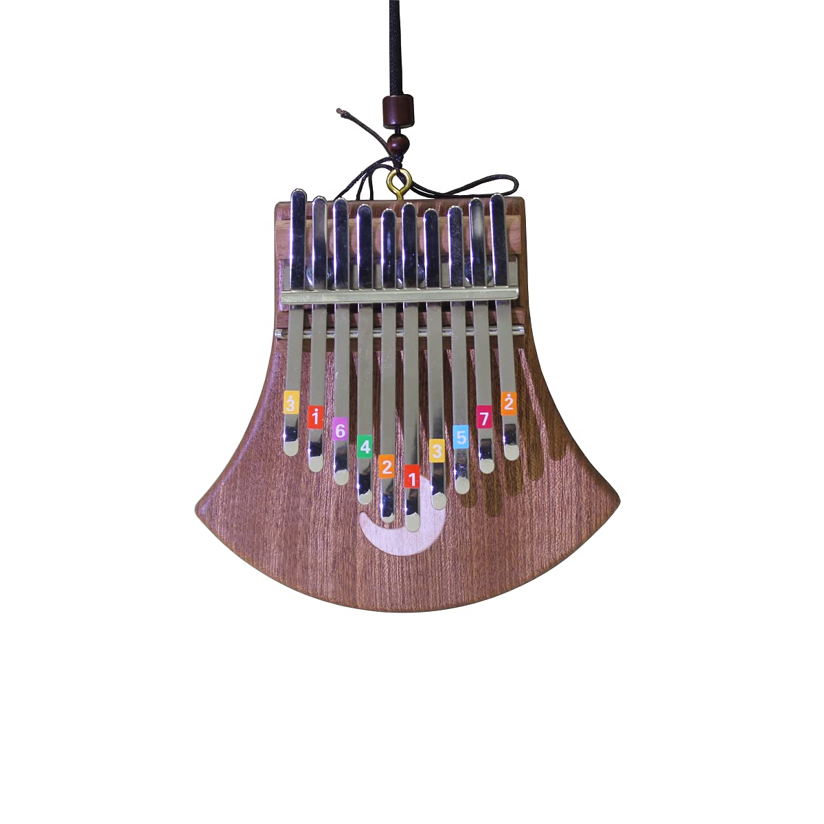ZSDM Mini Kalimba small-scale Thumb Piano 10 Keys minitype Mbira African Finger Piano Kit Included Key Stickers Cute Gifts Portable Wooden Beautiful Decoration Fun Music Instrument