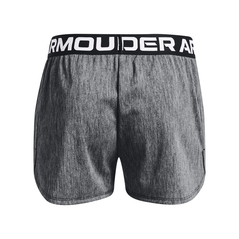 Under Armour Girls' Play Up Twist Shorts, Black (001)/Wildflower, Youth Small