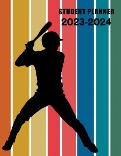 Student Planner 2023-2024: for Middle and High School Students.Large size 8,5"x11".Baseball Player Cover