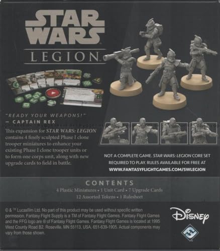 Star Wars Legion Phase I Clone Troopers Upgrade Expansion | Miniatures Game | Strategy Game for Adults and Teens | Ages 14+ | 2 Players | Avg. Playtime 3 Hours | Made by Atomic Mass Games
