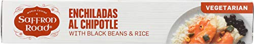Saffron Road Enchiladas Al Chipotle with Black Beans and Rice Frozen Dinner, 10oz - Vegetarian, Gluten Free, Halal