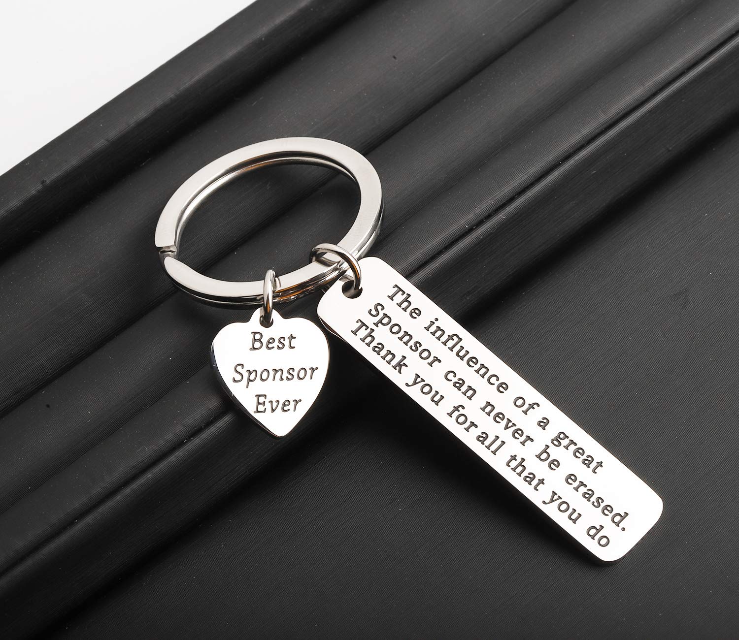 Sponsor Gift The Influence of A Great Sponsor Can Never Be Erased Keychain Thank You Gift AA,NA Sponsor Gift (Sponsor Keychain)