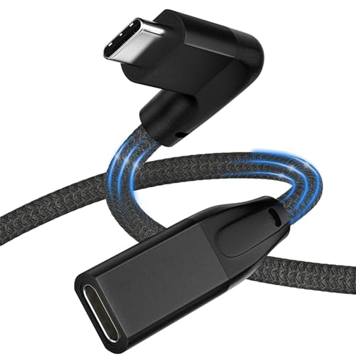 UseBean Right Angle USB C Extension Cable 3.3FT, 90 Degree USB-C 3.1 Gen 2 10Gbps Male to Female Type C 4K Video Extender Cord,for iPhone 15 MacBook Pro/Air,iPad Pro, Switch,Galaxy S24 S23 S22