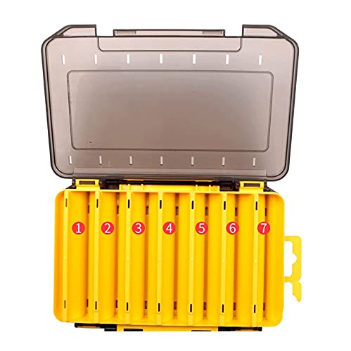 UXZDX CUJUX Double-Layer Plastic Fishing Bait Box Double-Layer Fishing Tackle Box Double-Sided Fishing Tackle Box