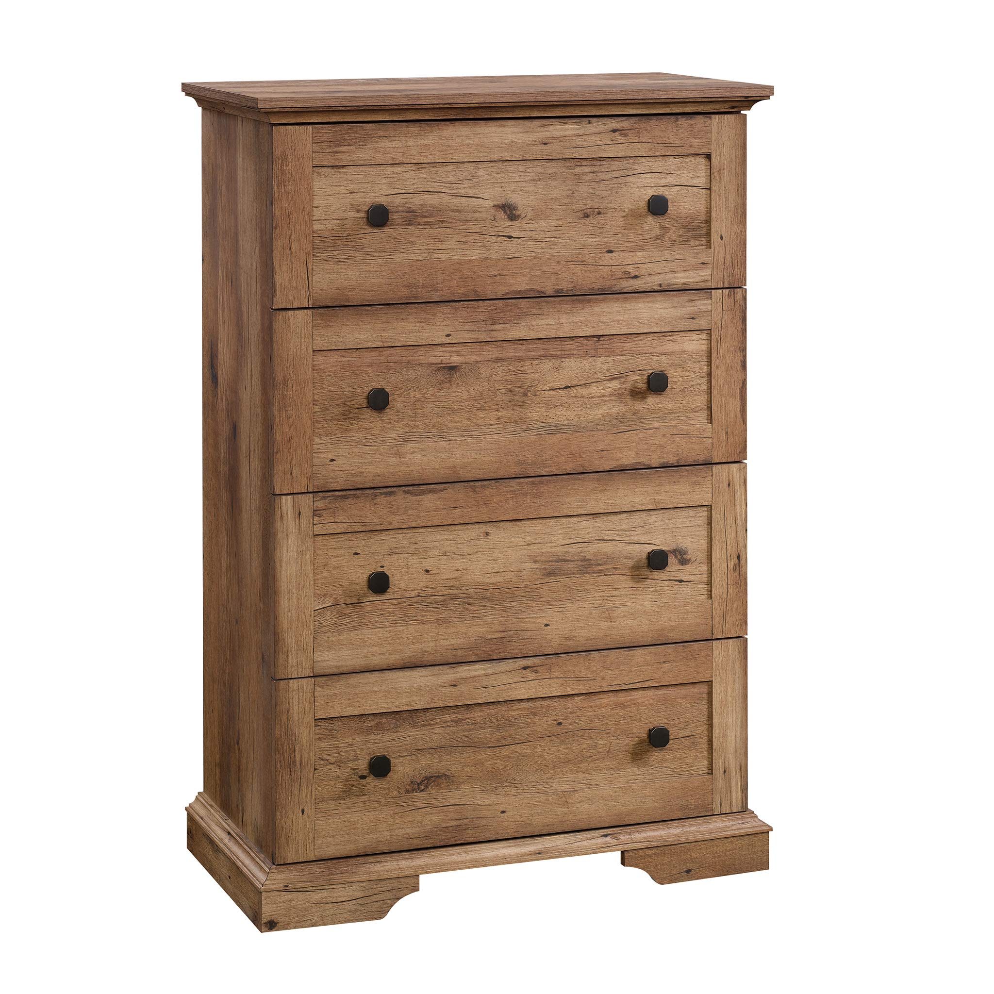Sauder New Grange Dresser, L: 34.72" x W: 17.68" x H: 50.87", Vintage Oak Finish