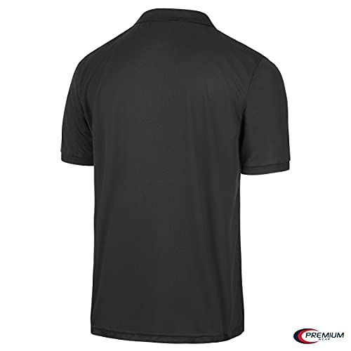 Premium Wear Boys High Moisture Wicking Polo T Shirts | Black - X-Large