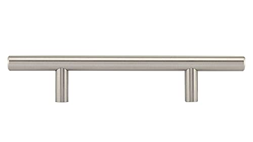 Richelieu Hardware BP30596195 Washington Collection 3 3/4-inch (96 mm) Center-to-Center Brushed Nickel Modern Cabinet and Drawer Bar Pull Handle for Kitchen, Bathroom, and Furniture