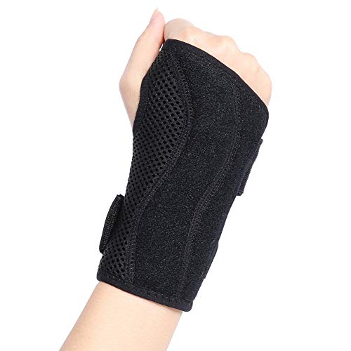 Uxsiya 1 Pcs Wrist Brace Adjustable Breathable Support Wrist Fracture Ligament Injury Arm Protection Strap for Arm Protection and Pain Relief (Right)