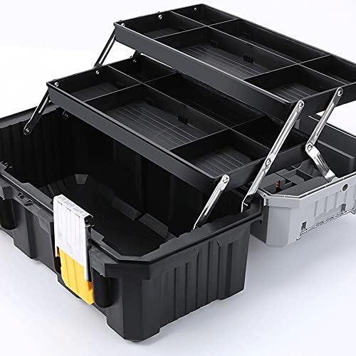 UXZDX CUJUX Three-Layer Folding Toolbox, Multifunctional Hardware Storage Box, Household Portable Fishing Toolbox