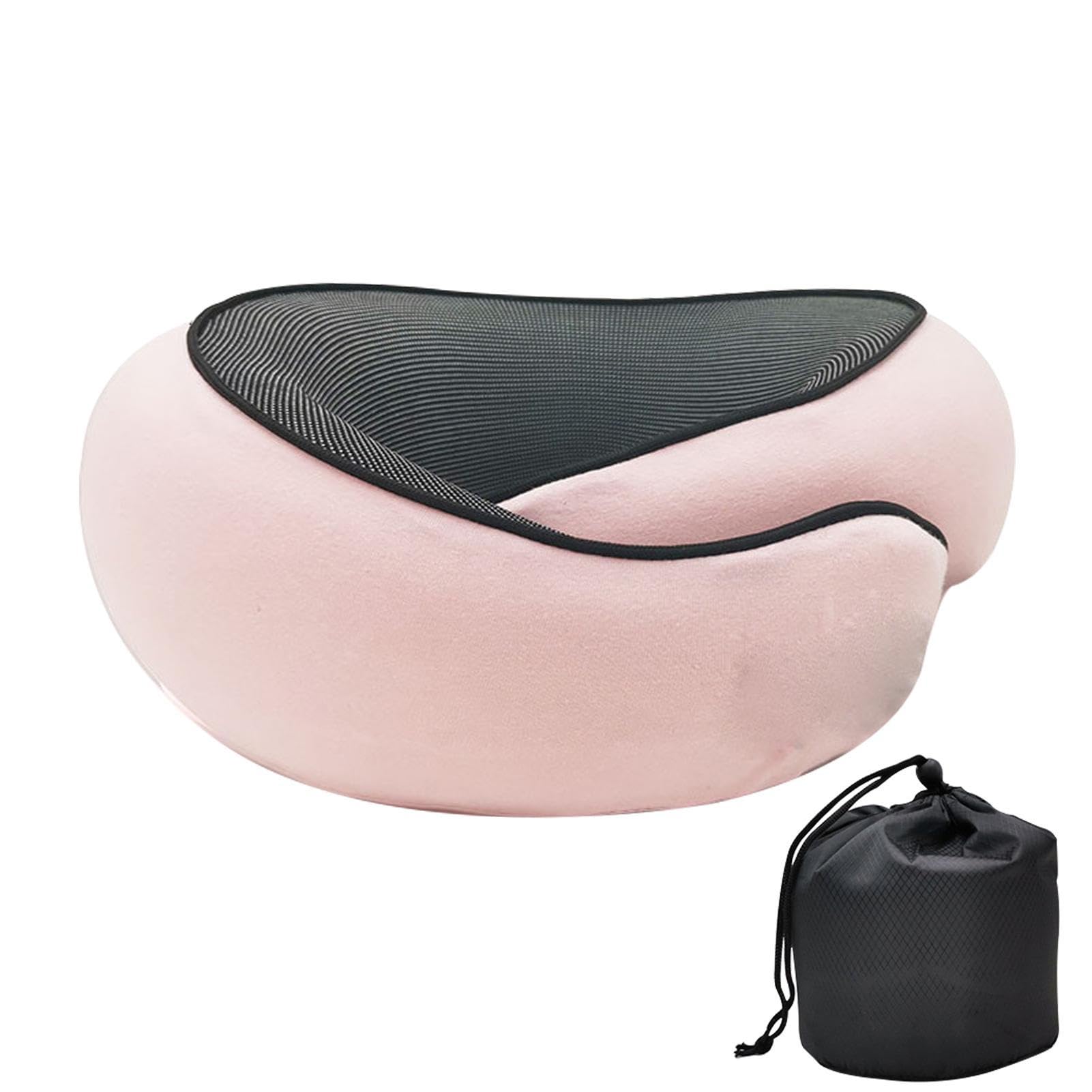 RIYES Travel Neck Pillow, Soft Memory Foam Neck Pillow for Adults, Memory Foam Neck Support Pillow, Comfortable Head Cushion Support Neck Pillow Accessories for Sleep Rest Airplane