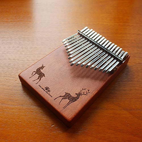 TIANMINJIEDM 17 Tone Kalimba Thumb Piano Solid Wood Veneer Instrument Beginner Kalimba Finger Piano Thumb Piano (Color : A)