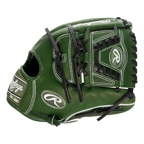 Rawlings | Heart of The Hide Baseball Glove | Left Hand Throw | 11.75" - 2 Pc. Solid Web | Military Green