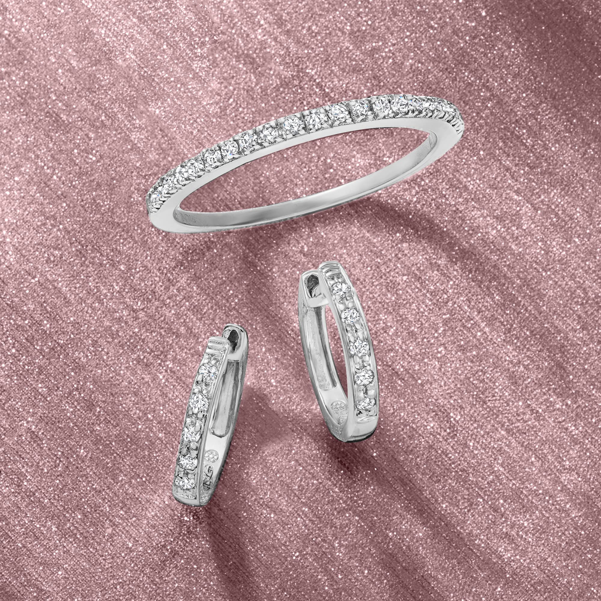 RS Pure by Ross-Simons 0.15 ct. t.w. Diamond Ring in Sterling Silver. Size 9