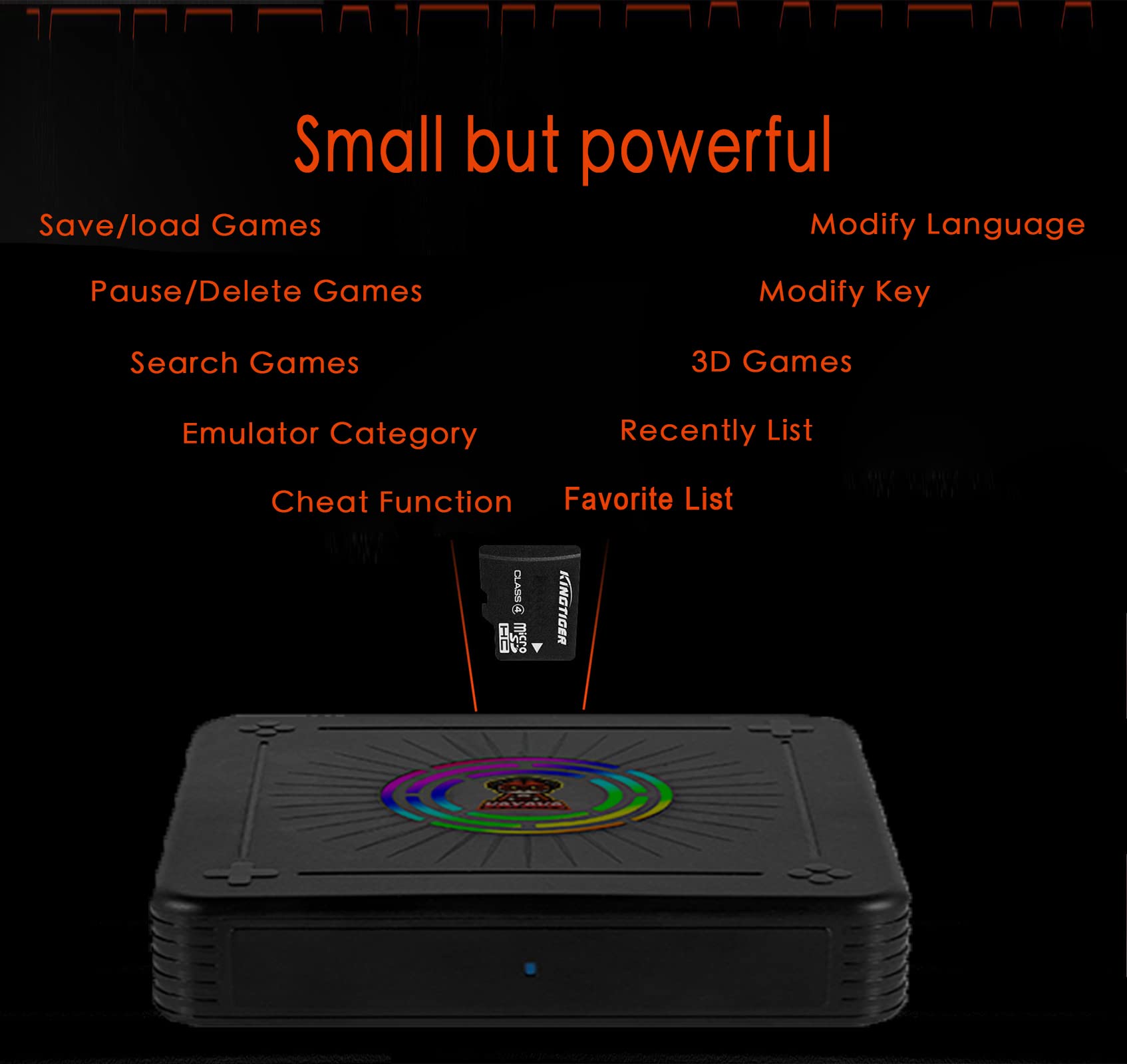 RegiisJoy 42000 in 1 Arcade Game Console 45+ Emulator Mini Game Box with Pair of 2.4G USB Wireless Controllers HDMI Output for 4K TV 64G