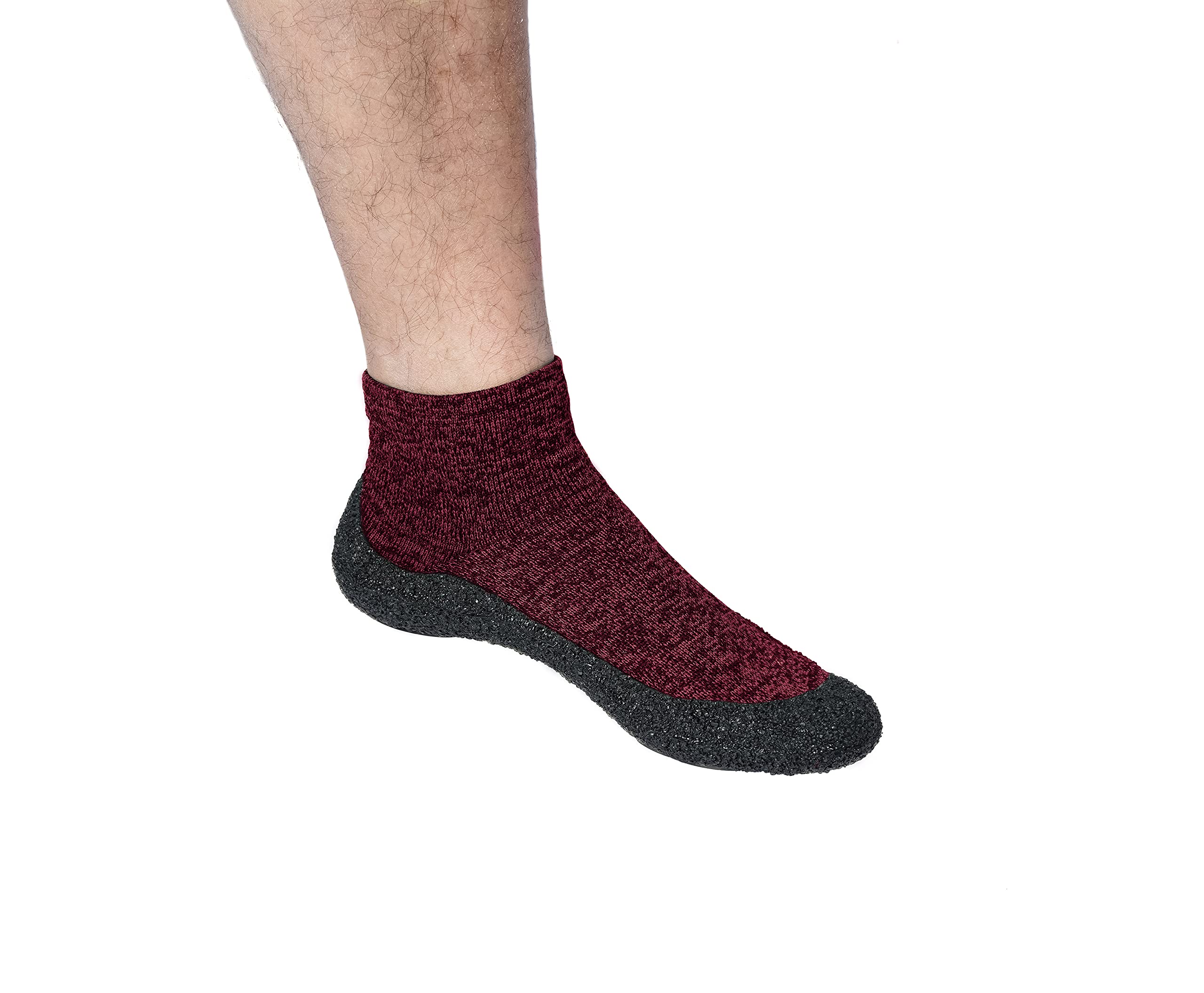 WHITIN Pilates Sock Shoes Women with Grip Toe Bare Mesh Lightweight Comfy Knit Driving Slippers Size 7 Sockshoes Barefoot Ballet Minimalist Zero Drop Red