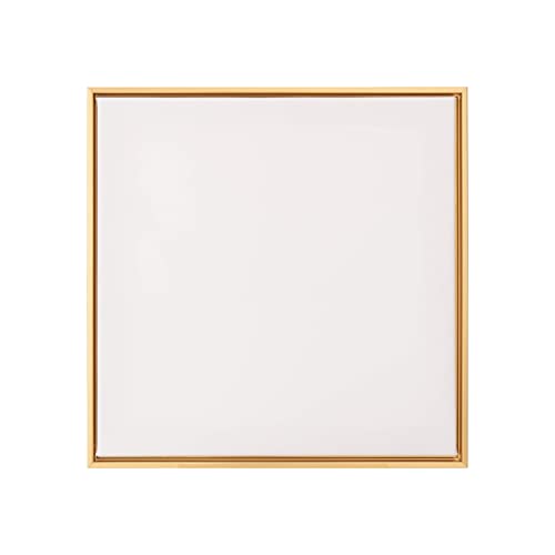 PIXY CANVAS Floater Frame 12x12 for 3/4 (0.75) inch Deep Canvas Paintings/Canvas Prints/Wood Canvas Panels/Wall Art/Wall Decor/Home Decor/Artwork (Brass Gold, 12 x 12 inch, Square)