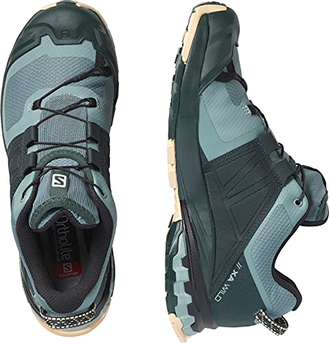 Salomon XAILD Trail Running Shoes for Women, Trooper/Green Gables/Almond Cream, 9.5