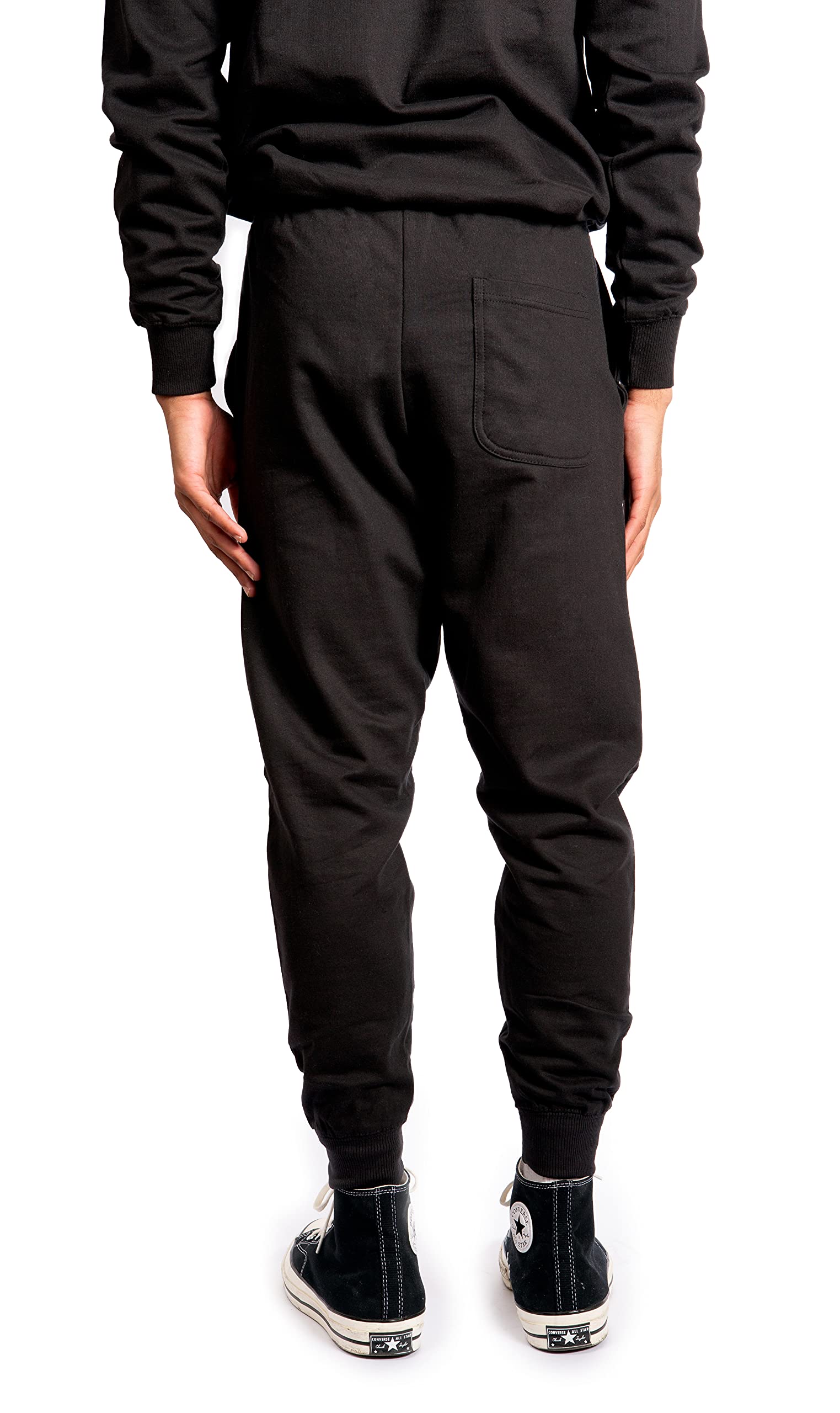 Wardrobe X Mens Premium Fleece Crewneck Tracksuit | 2 Piece Solid Color Tracksuit Set with Crewneck and Sweatpants