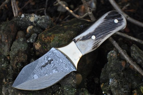 Perkin Knives Damascus Steel Knife - Handmade Damascus Hunting Knife