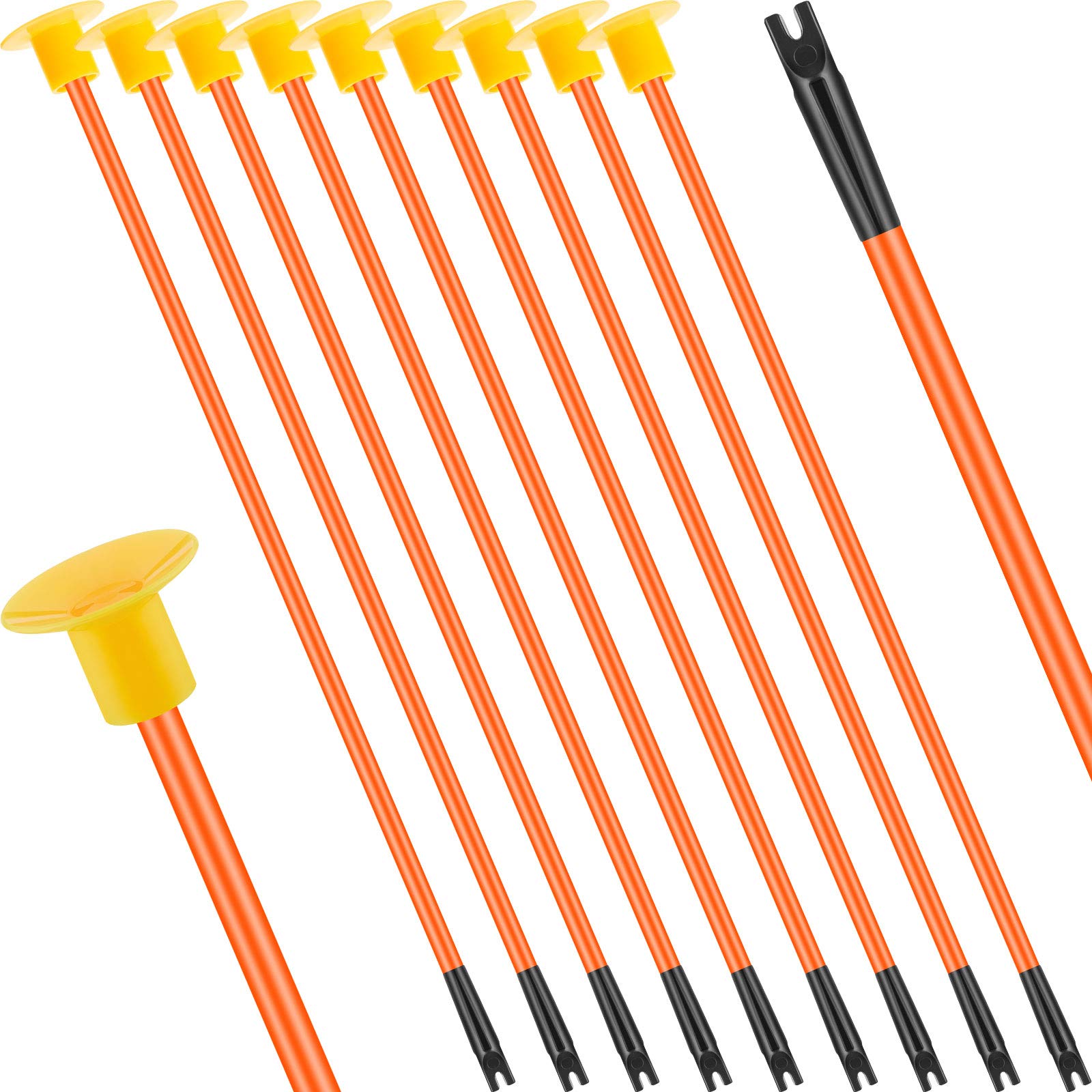 Skylety 10 Pieces Replacement Suction Cup Toy Replacement Rubber Tip for Toy (Orange)