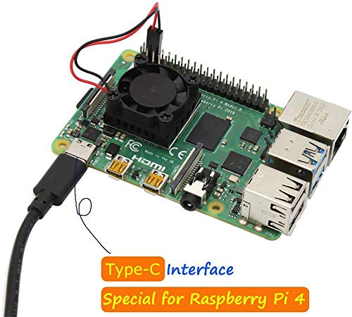 Raspberry Pi 4 Model B CPU HeatSinks Single Cooling Fan with RAM LAN USB Chip Heatsink Set