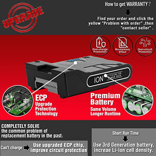 TenHutt 【Upgrade 3.0Ah 25.2V XBAT200 Lithium Replacement Battery for Shark ION Rocket ION Cordless Vacuums IONFlex ION Flex 2X Power Pack Battery