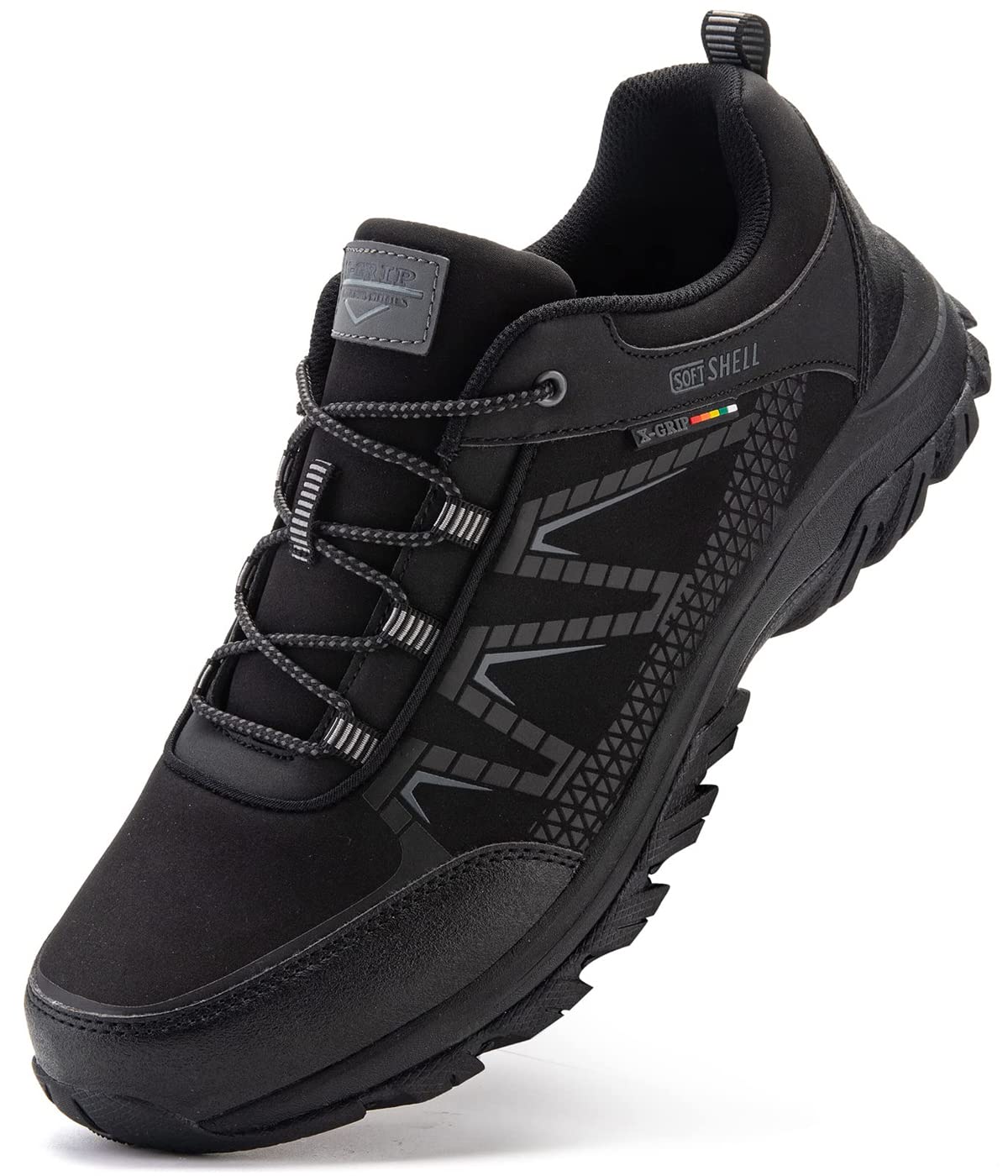 X-GRIP Mens Wide Hiking Shoes Water Repellent Outdoor Work Shoes