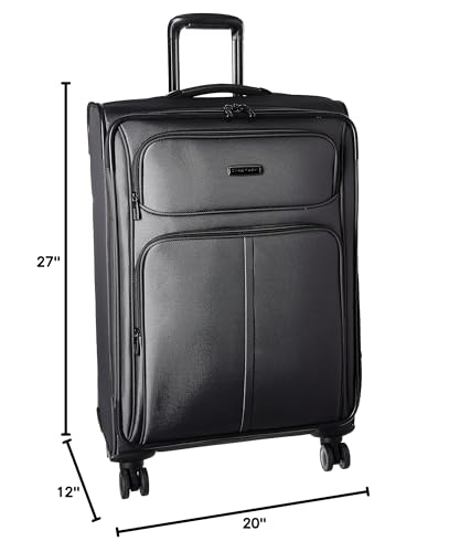 Samsonite Leverage LTE Softside Expandable Luggage with Spinner Wheels, Charcoal, Checked-Medium 25-Inch