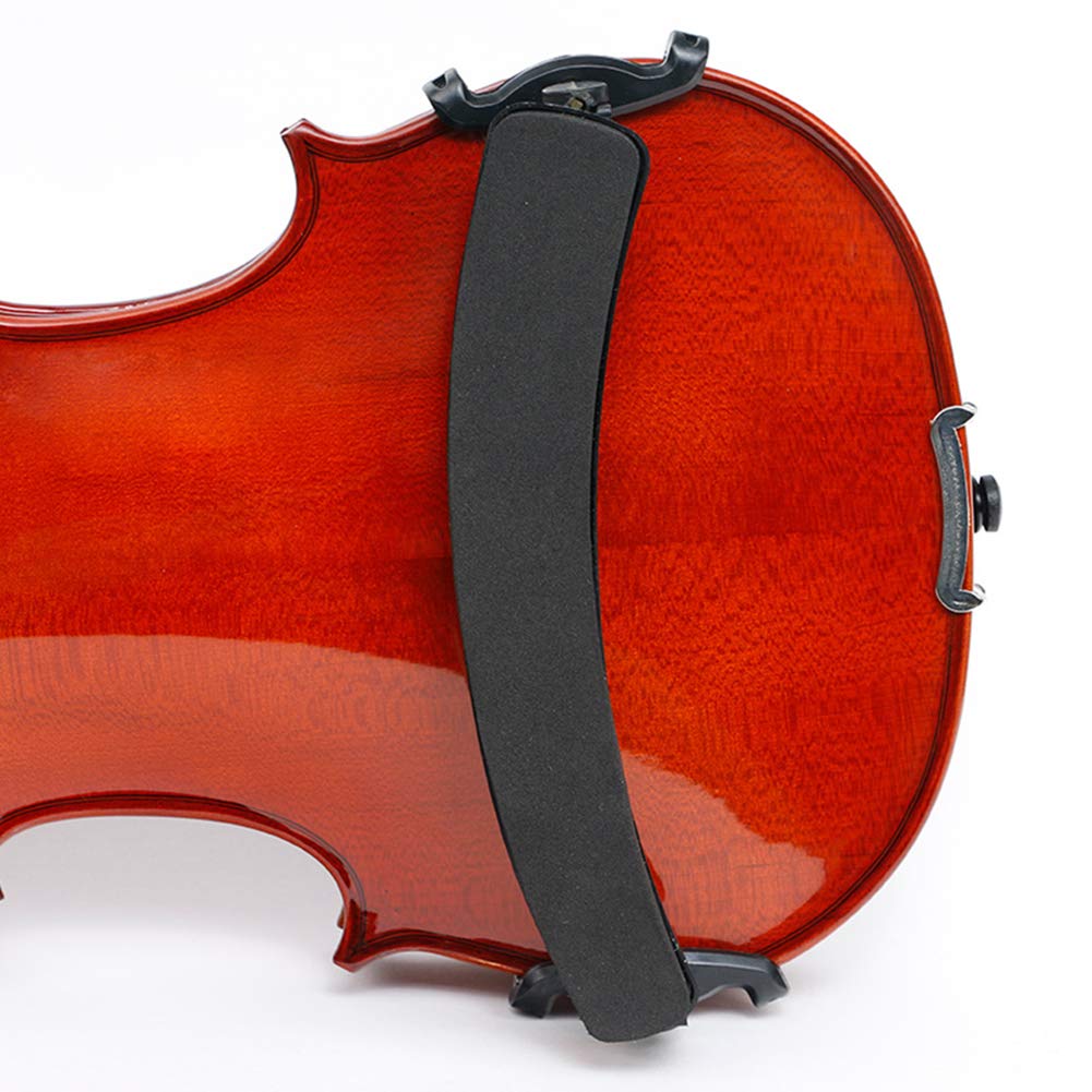 Violin Shoulder Rest for 1/4 and 1/2 Size, Collapsible and Height Adjustable Feet, Comfortable Foam Pad, Including Practice Mute and Violin Rosin