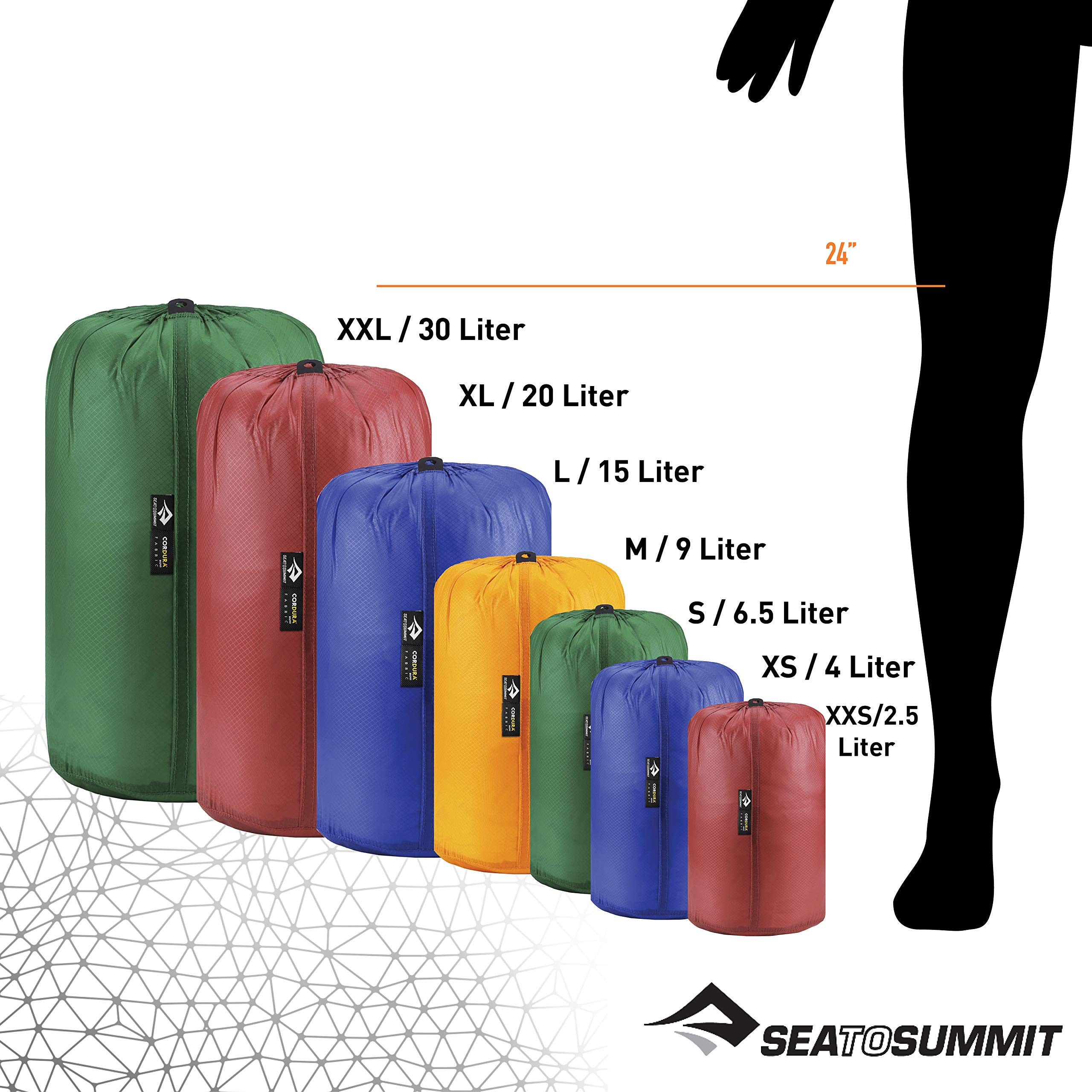 Sea to Summit Ultra-SIL Stuff Sack, Ultralight Outdoor and Travel Storage, X-Small / 4 Liter, Yellow