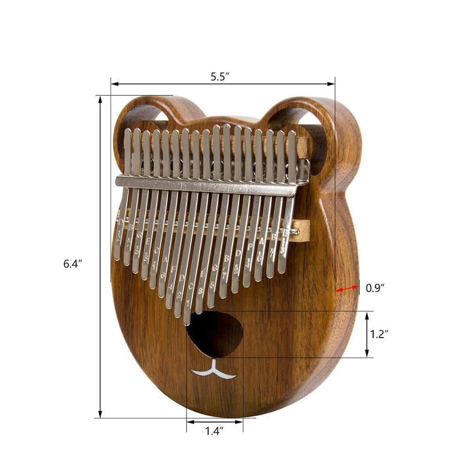 SLFDXDP Thumb Piano 17-Key Kalimba Thumb Piano Solid Walnut Kit with Drum Kit Tuning Hammer Brochure Full Set of Accessories Portable (Color : 1)