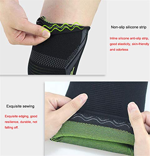 ZJDU Knee Compression Sleeve Support for Running, Jogging, Sports - Brace for Joint Pain Relief, Arthritis and Injury Recovery,1pcs,L