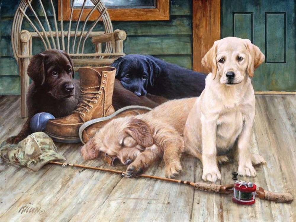 Ravensburger Ruff Day 19939 750 Piece Large Pieces Jigsaw Puzzle for Adults, Every Piece is Unique, Softclick Technology Means Pieces Fit Together Perfectly