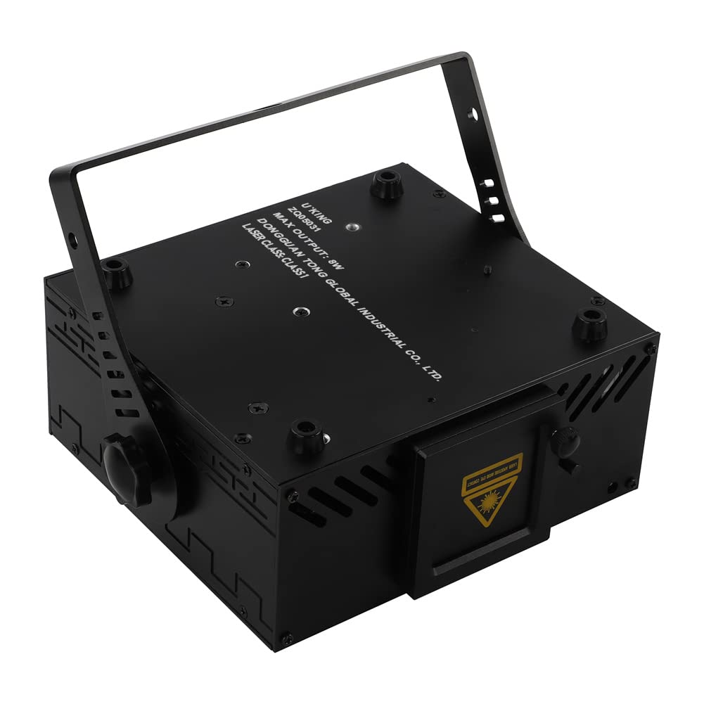 U`King DJ Disco Party Lights RGB Stage Lighting Beam Light Animation 3D Laser Patterns with DMX512 Sound Activated Remote Control for Festival Bar Nightclub Wedding Live Show Church
