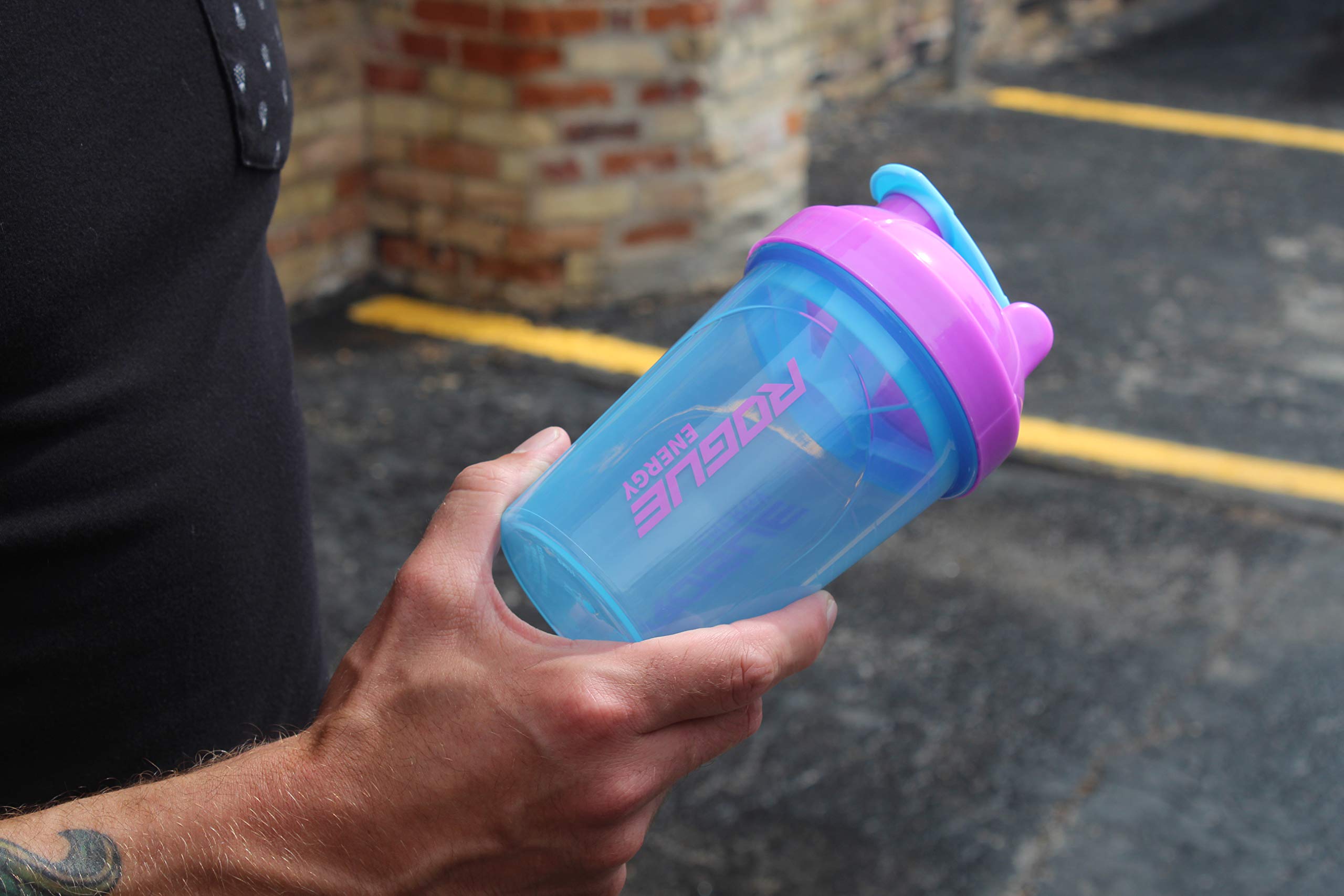 Rogue Energy Shaker Bottle, 16-Ounce, 500ml, BPA Free, Dishwasher Safe, Blue & Pink (Unicorn Edition)