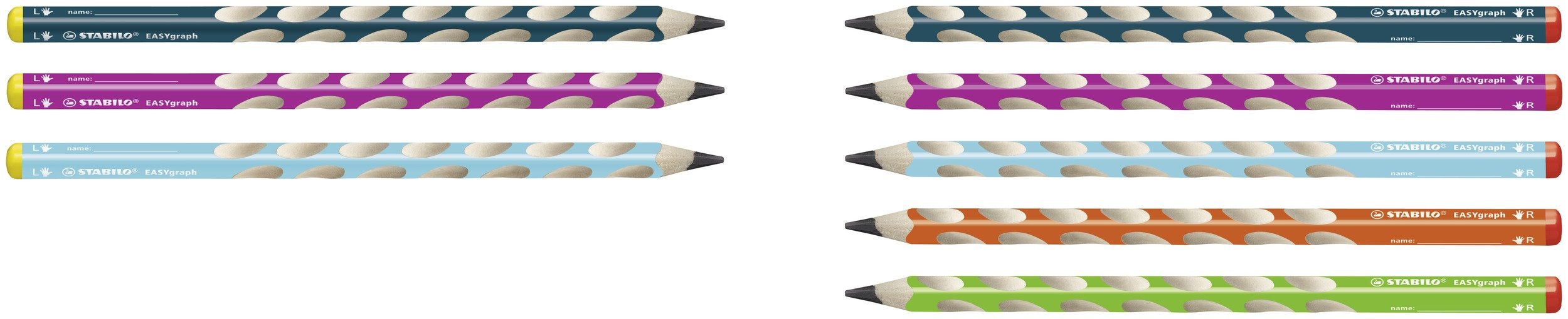 STABILO B-51504-10 Easygraph B Right Handed Handwriting Pencil - Pink (Pack of 2)