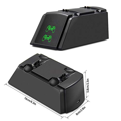 Tohilkel PS4 Controller Charger Station for Sony Playstation 4/ 4Pro/ 4Slim Dual Fast Charging Dock