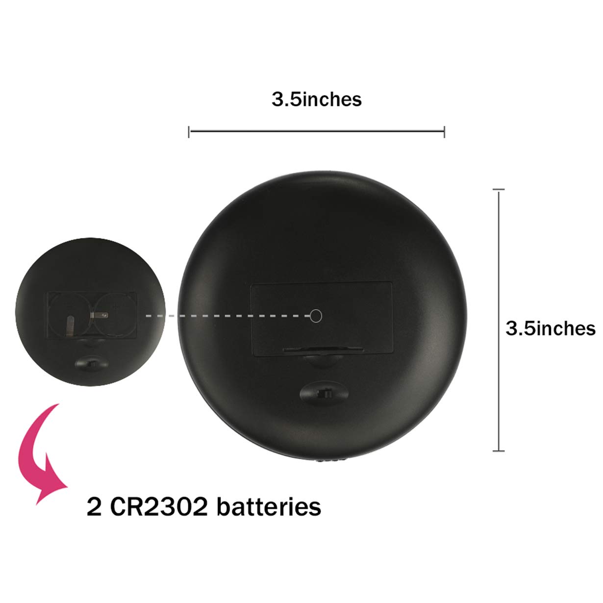 Travel Mirror- 10X Magnifying Mirror with Light- Small Compact Mirror for Pocket- Portable LED Lighted Makeup Mirror, Foldable Travel Mirror 1X & 10X Magnification