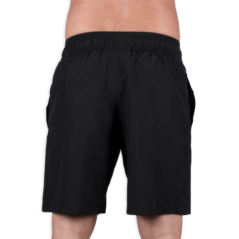 Under Armour Woven Graphic Wordmark Shorts, Black (001)/Pitch Gray, Large