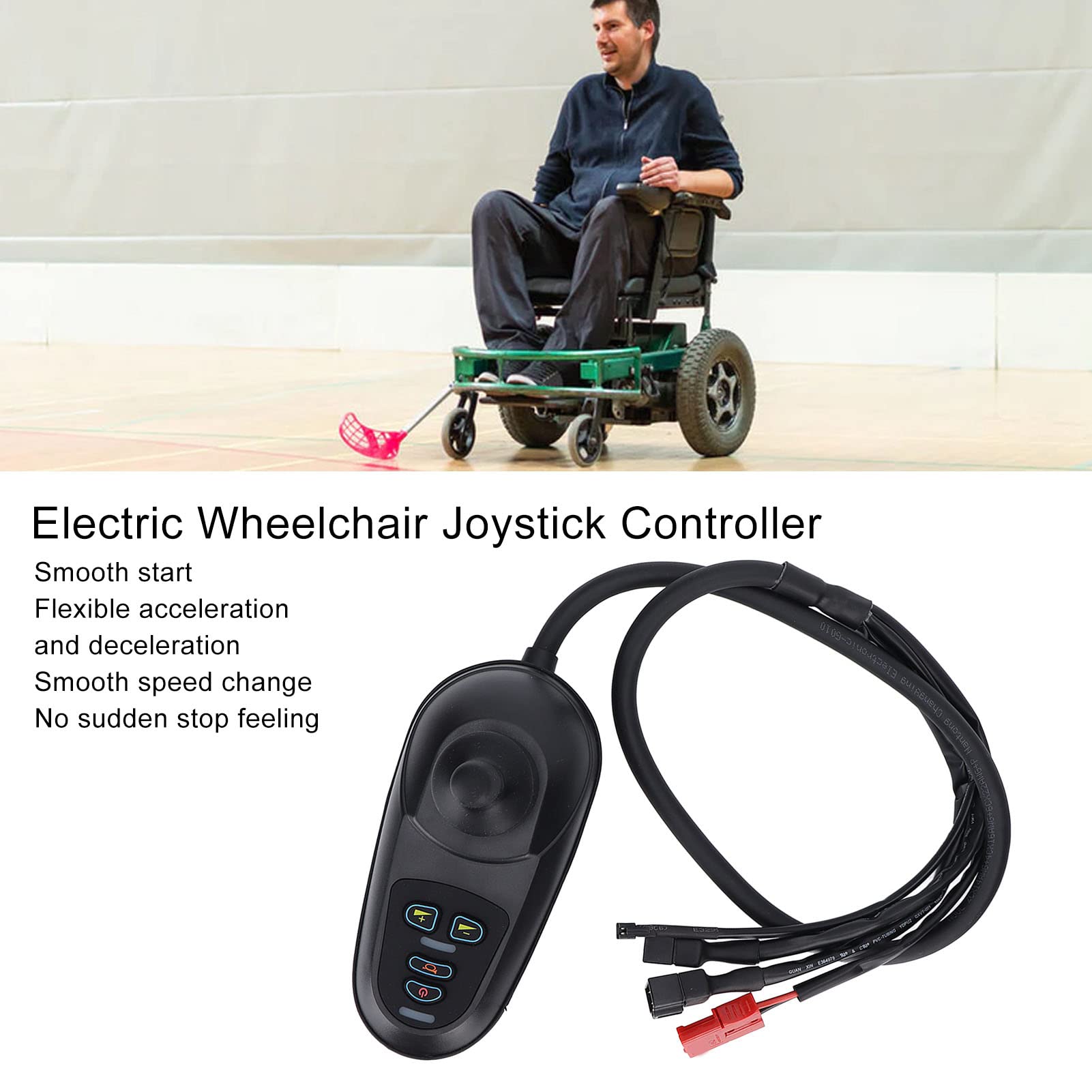 YUYTE Electric Wheelchair Joystick Controller, Universal Direction Controller Without Electromagnetic Brake, for Intelligent Robot, Amusement Equipment, Music Bar Car and Monitoring
